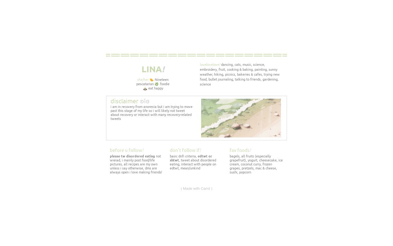 lina’s carrd!